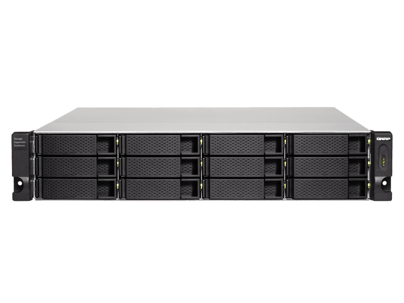 QNAP TL-R1200C-RP 12-bay rack expansion enclosure with hot-swappable ...